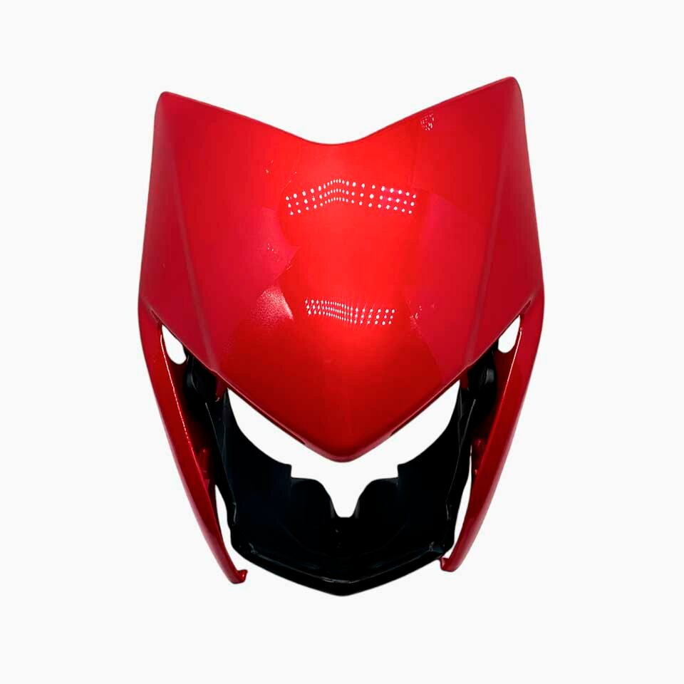 Щиток фары на мопед Alpha FX Max, LUX красный