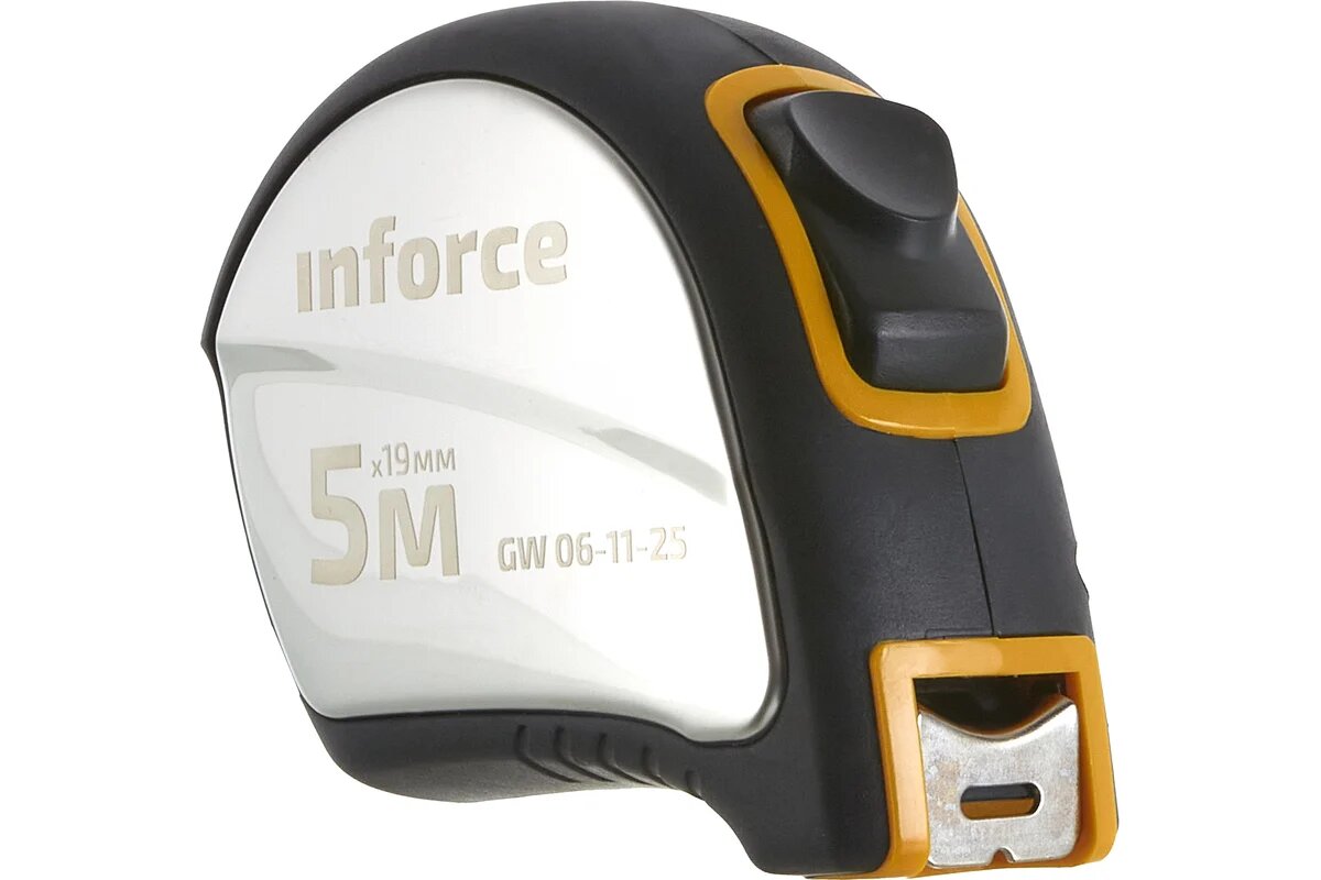 Inforce Рулетка в корпусе из нержавеющей стали с автостопом 5x19мм GW 06-11-25