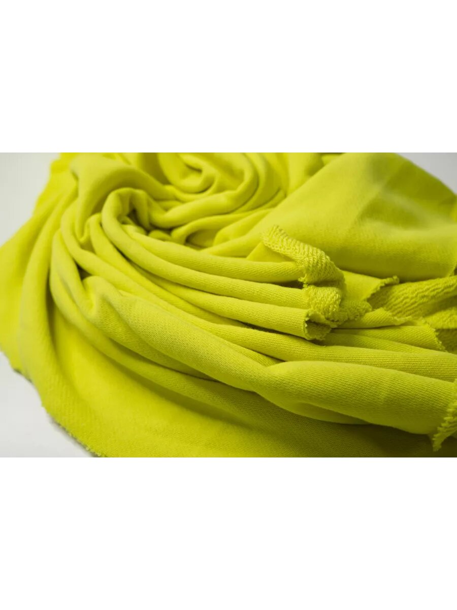 Трикотаж футер трехнитка петля лимонно желтый