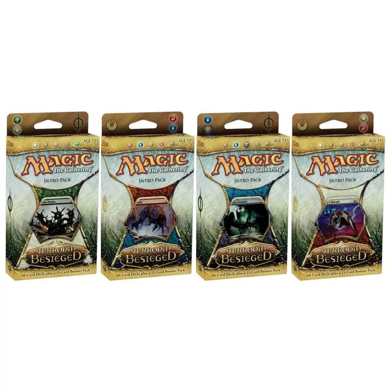 Набор из 4 разных Intro pack колоды MTG Mirrodin Besieged на английском языке