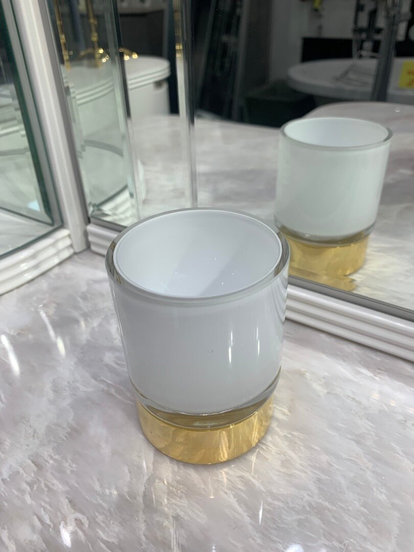 Стакан настольный WINDISCH FASHION 94401BO белый/золото d70 h90