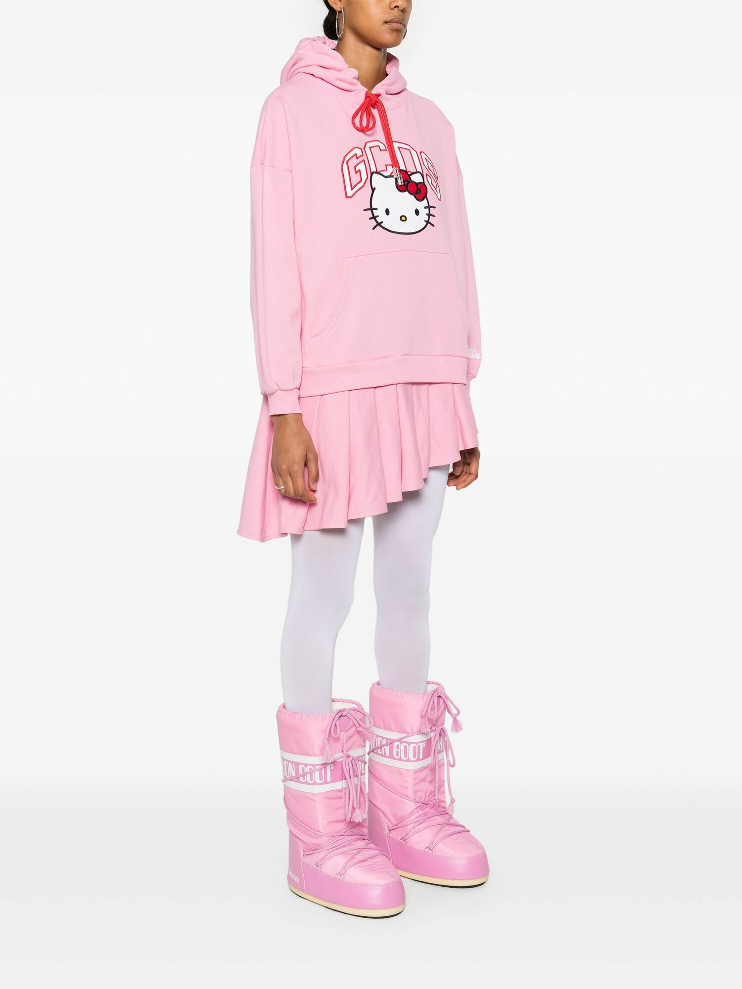 Платье GCDS Hello Kitty, размер 38, коралловый/розовый — фото 1