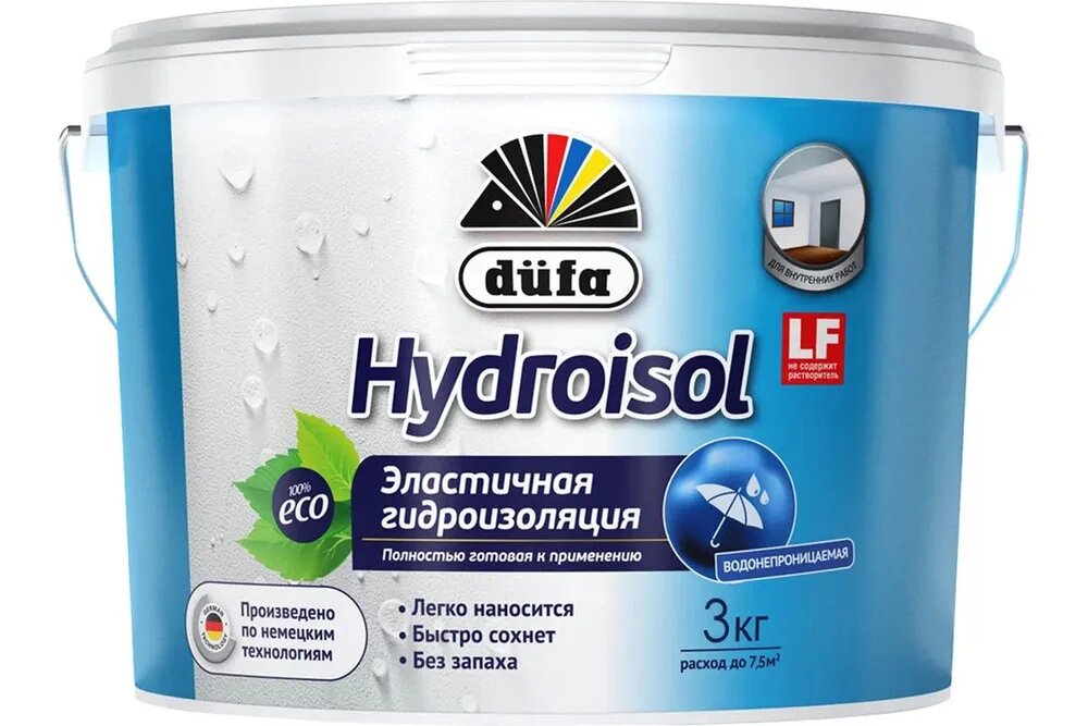Гидроизоляция Dufa HYDROISOL эластичная, 3 кг
