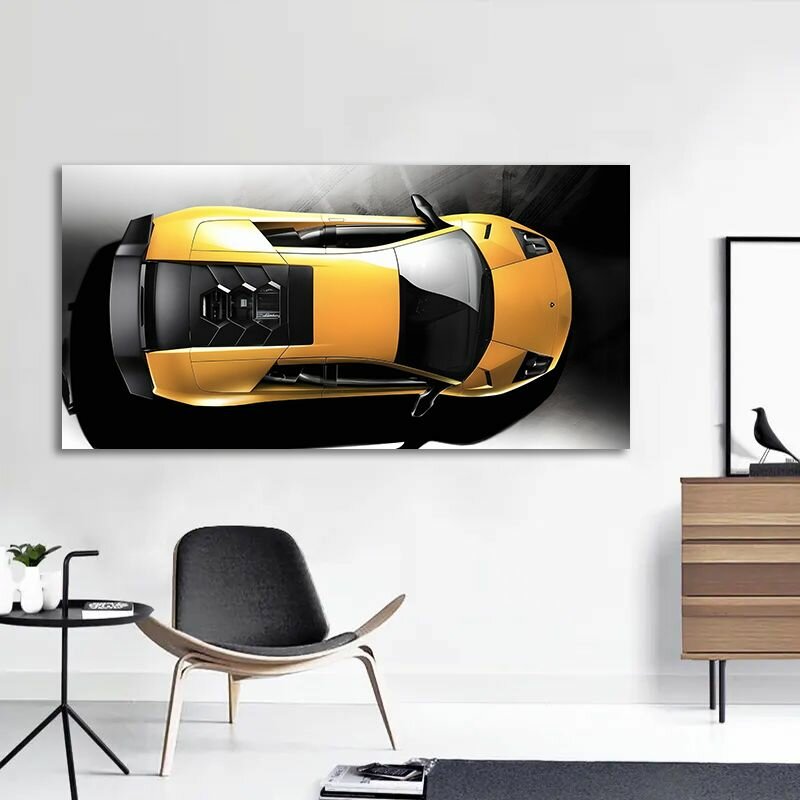 Картина "Стильные авто", холст, на подрамнике, дерево, 40x80 см