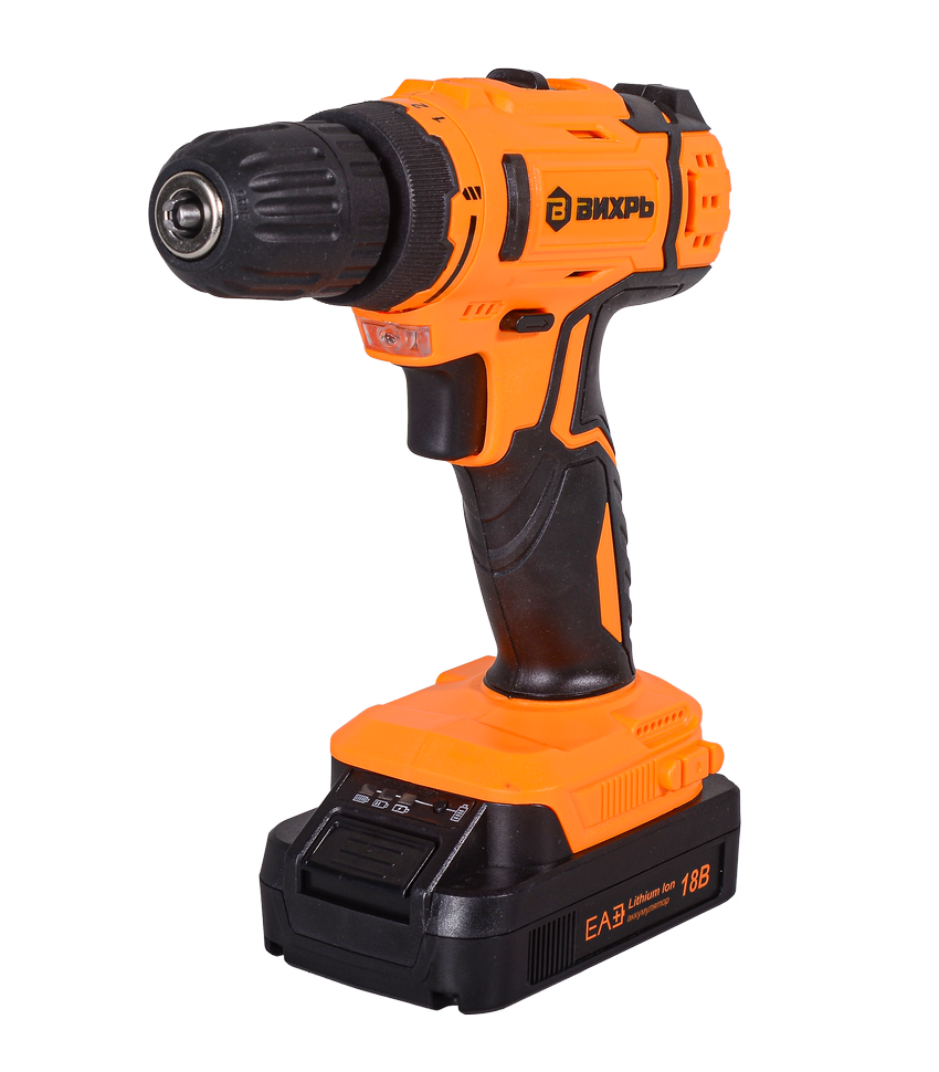 Дрель-шуруповерт, аккумуляторная, Вихрь ДА-К20/2А, безударный, кейс
