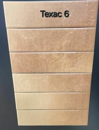 Клинкерная плитка "Техас" Клинкерплюс , морозостойкая, рельефная, бежевая, 24,5х6,5 см