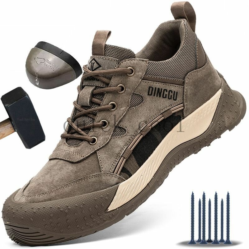 Защитная обувь со стальным носком Мужская рабочая ботинки Дышащая