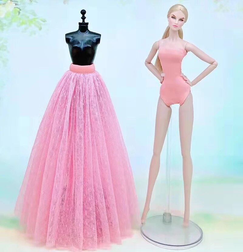 Юбка и бикини для Барби, розовый, Bikini and Skirt 5