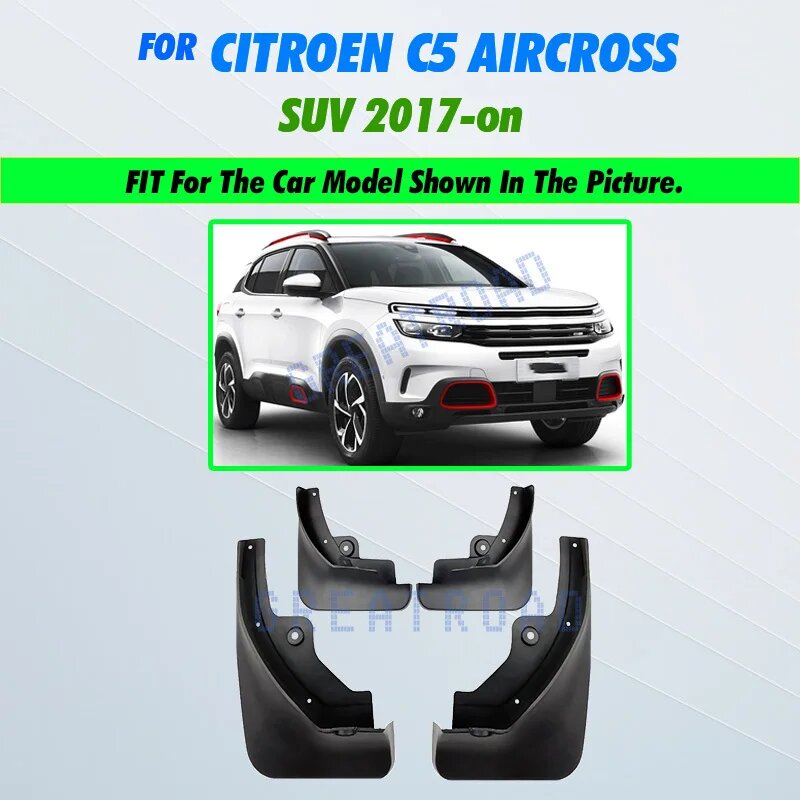 Комплект брызговиков для Citroen C5 Aircross 2017, брызговики, передние и задние брызговики, перегородка, брызговики 2018 2019 2020 2021