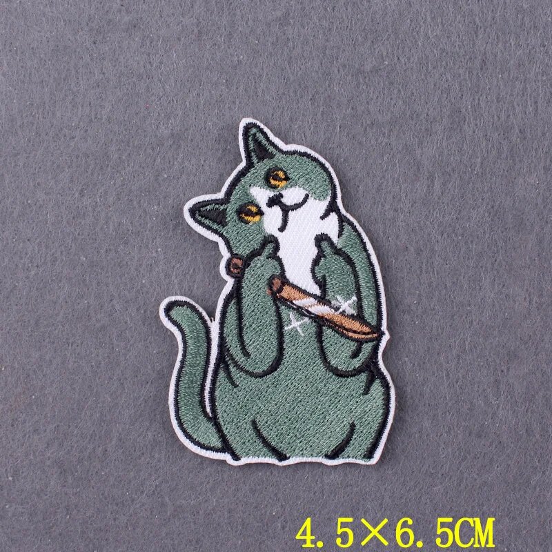Крутые нашивки с изображением кота, железные нашивки для одежды, наклейки, милые вещи, вышитые нашивки на одежде, сделай сам, петля с крючками, полоски для одежды