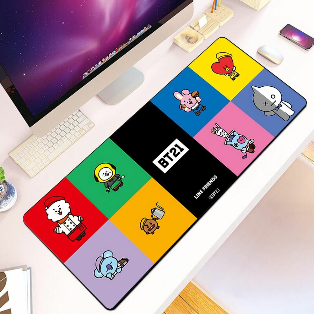 Аниме BTS коврик для мыши геймерская клавиатура аксессуары для рабочего стола
