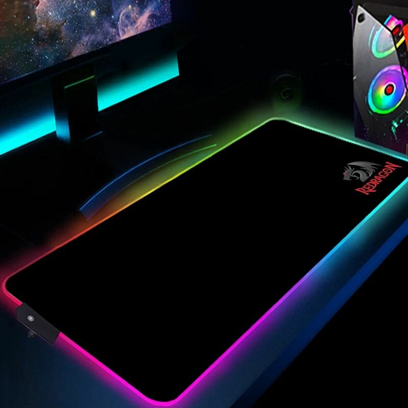 RGB Redragon Коврик для мыши с анимацией киберспорта, компьютерная клавиатура, покрывало для игрового стола, 40x90xxl