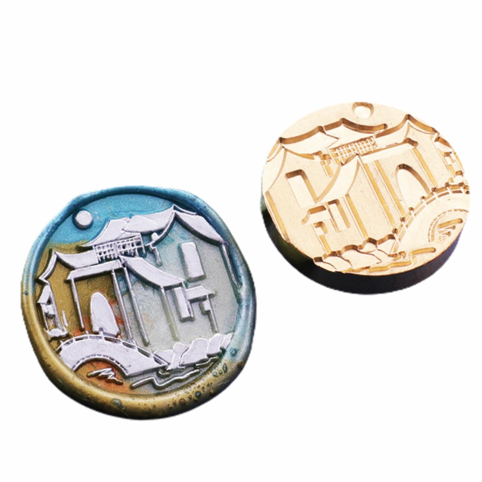 Конверты и приглашения в ретро-китайском стиле, заголовок с сургучной печатью старинном стиле - 14