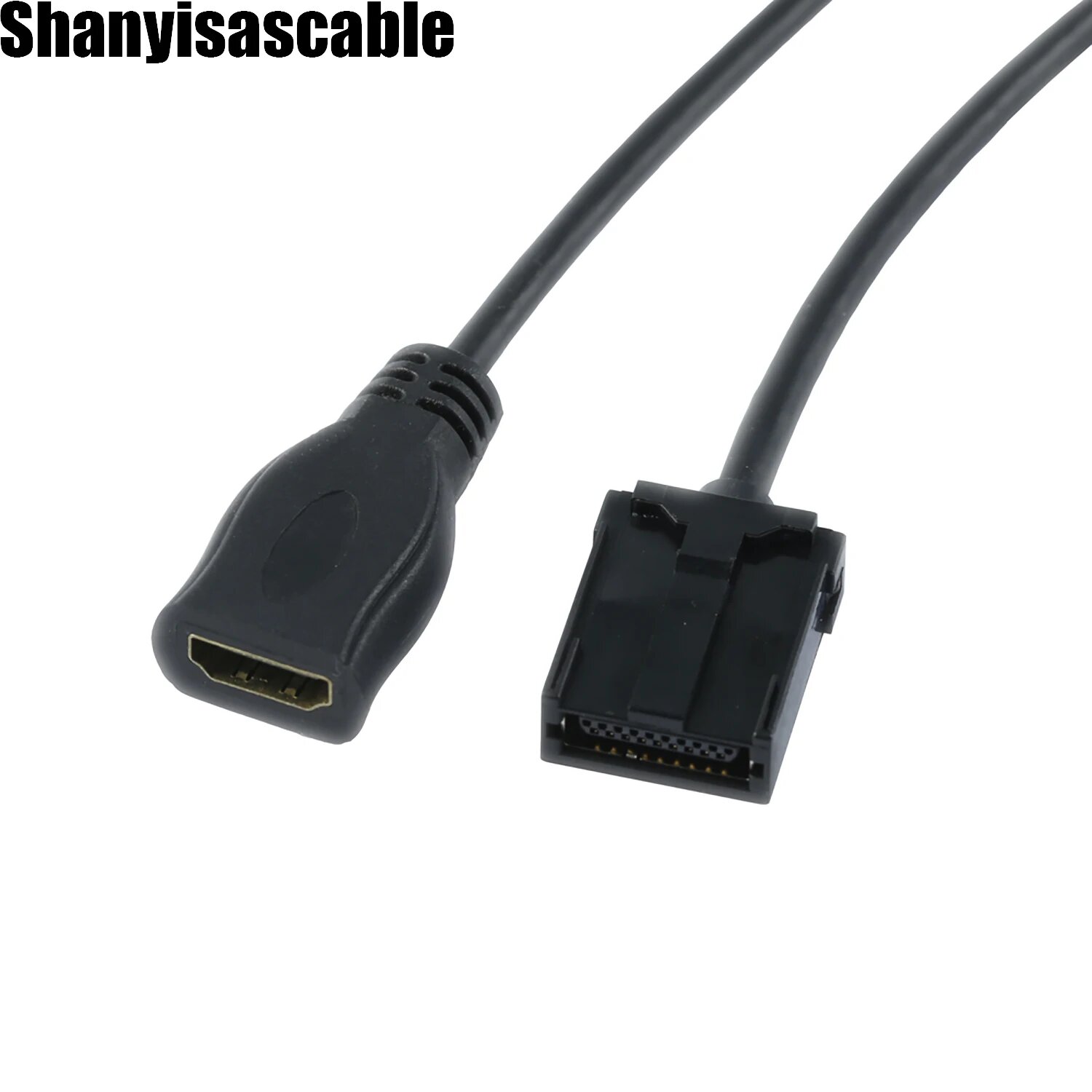 0,5 м Высокоскоростной HDMI Тип E штекер ABS оболочка к HDMI тип A женский черный фотоадаптер