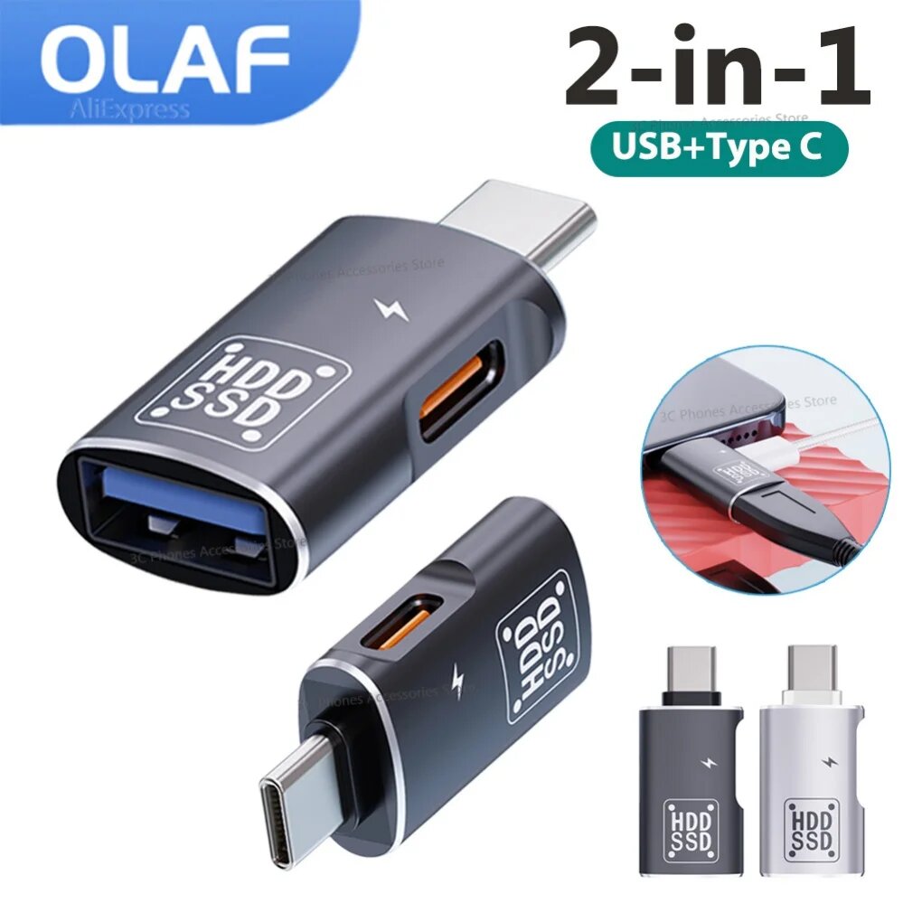 Адаптер USB Type-C на USB 3.0, Black — фото 1