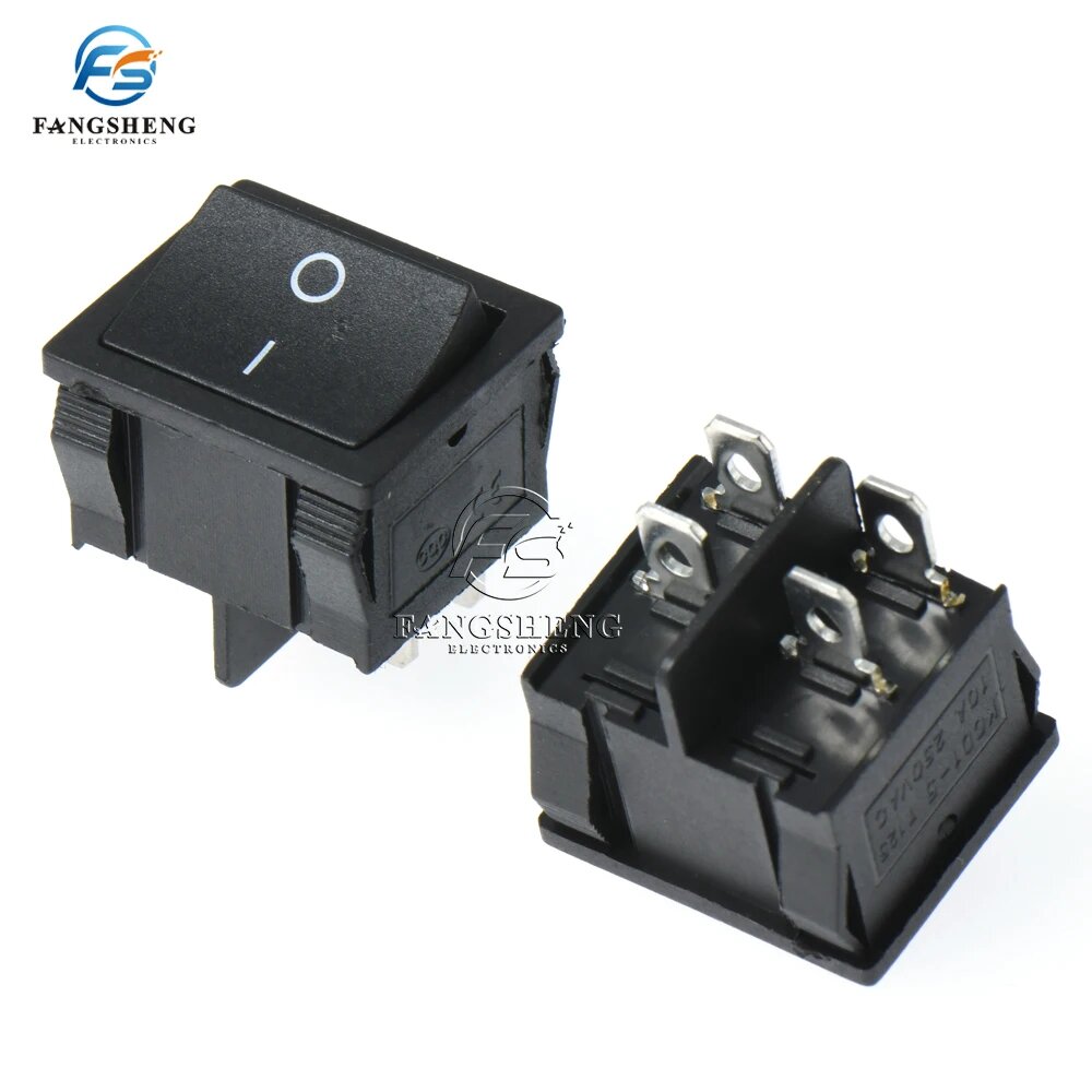 Выключатель KCD5, черный, 2Gear, 4P
