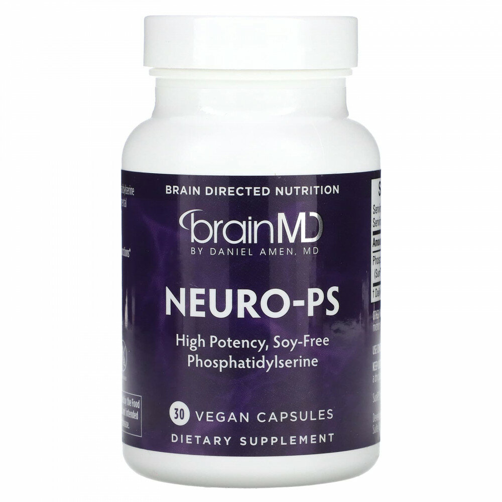 BrainMD, Neuro-PS, 30 веганских капсул (150 мг в 1 капсуле)