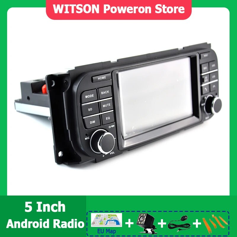 Автомагнитола WITSON на Android с GPS-навигацией для JEEP Grand Cherokee Liberty Wrangler Chrysler Dodge 1999-2004 CarPlay WIFI BT TFS 6G 128G 8 CORE