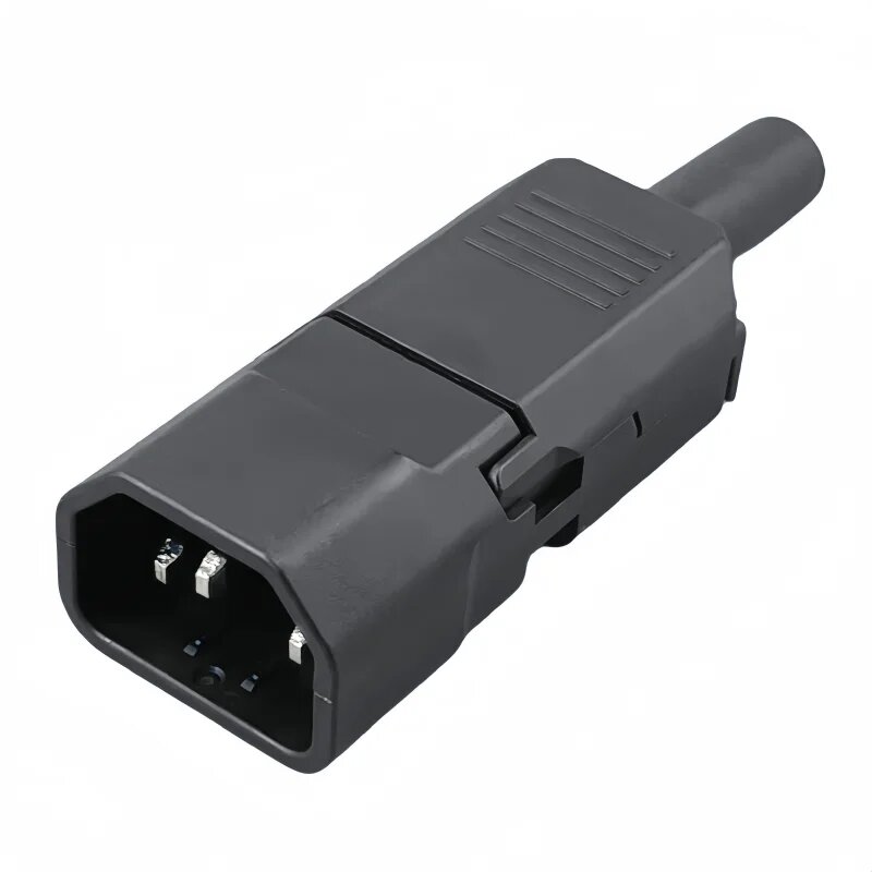 Разъем питания IEC320 C14, черный