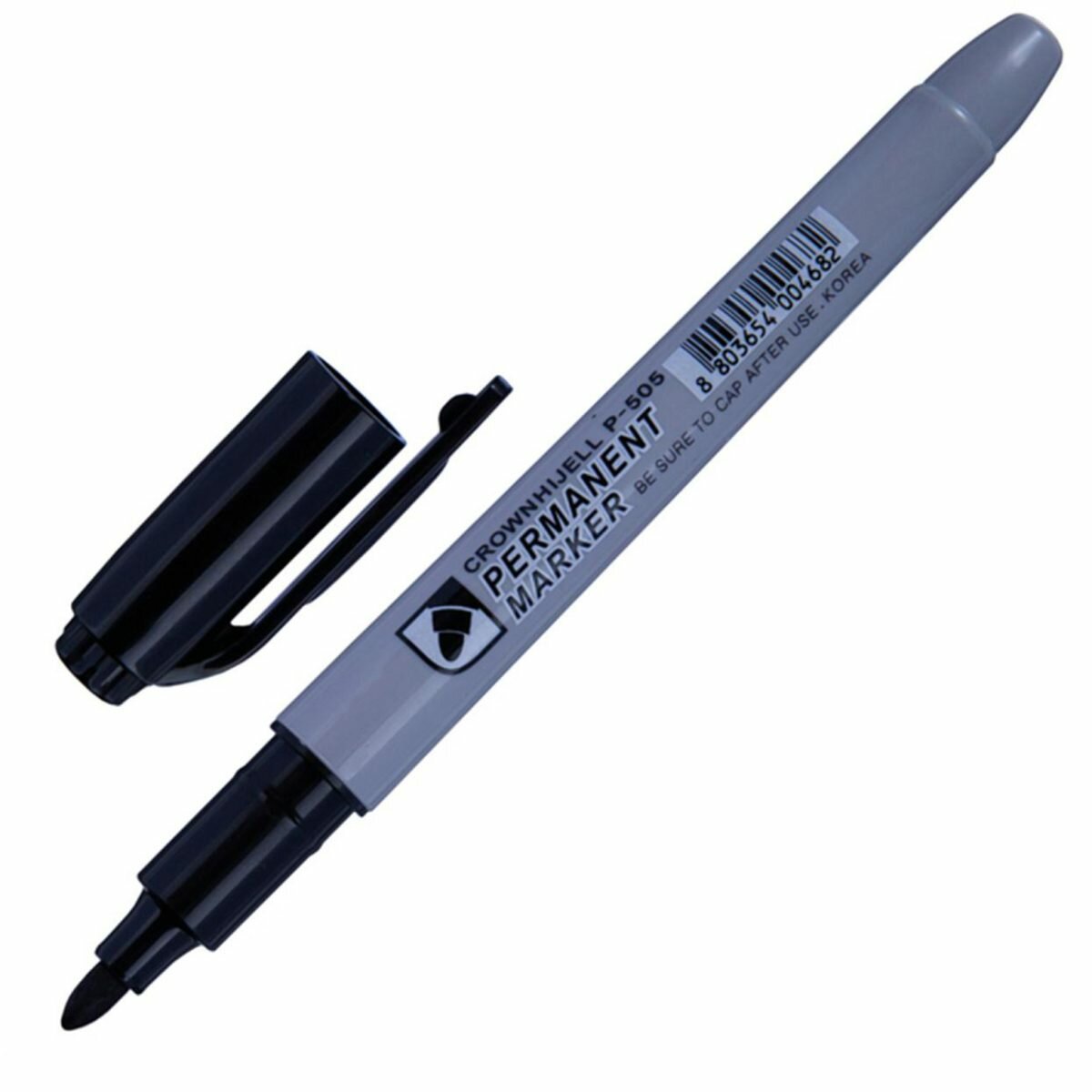 Маркер перманентный Crown Multi Marker Slim (2мм, круглый наконечник, черный) (P-505)