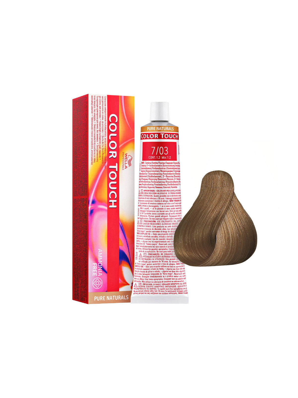 Wella Color Touch 7/03 - Тонирующая краска без аммиака блонд натурально-золотистый 60 мл
