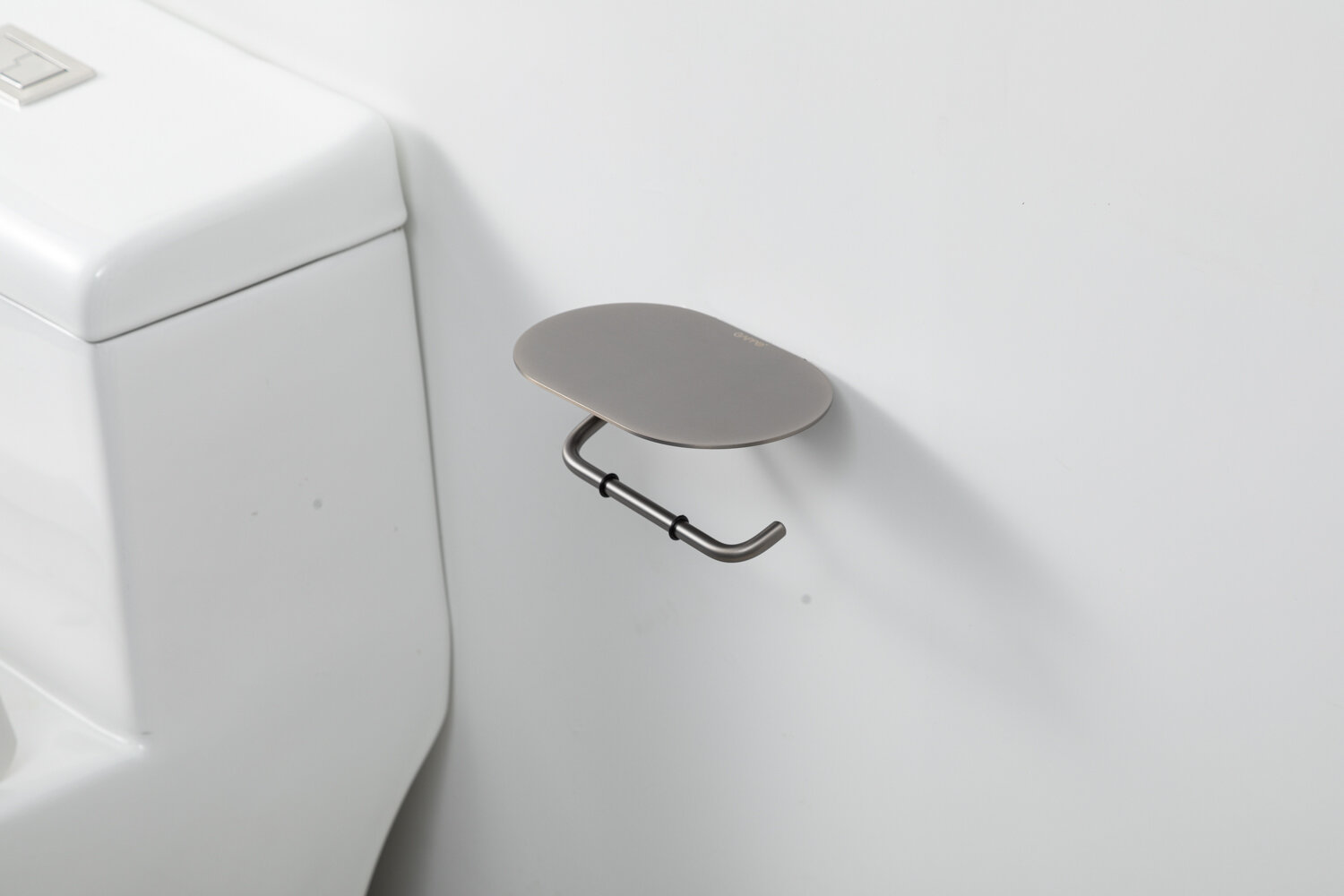 Бумагодержатель с полочкой Gappo G30903-9, цвет оружейная сталь