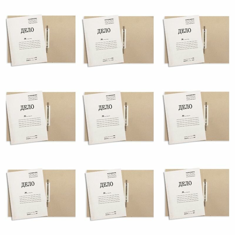 Attache Папка скоросшиватель картонный Дело, немелованная, 360 г/м2, 9 шт/