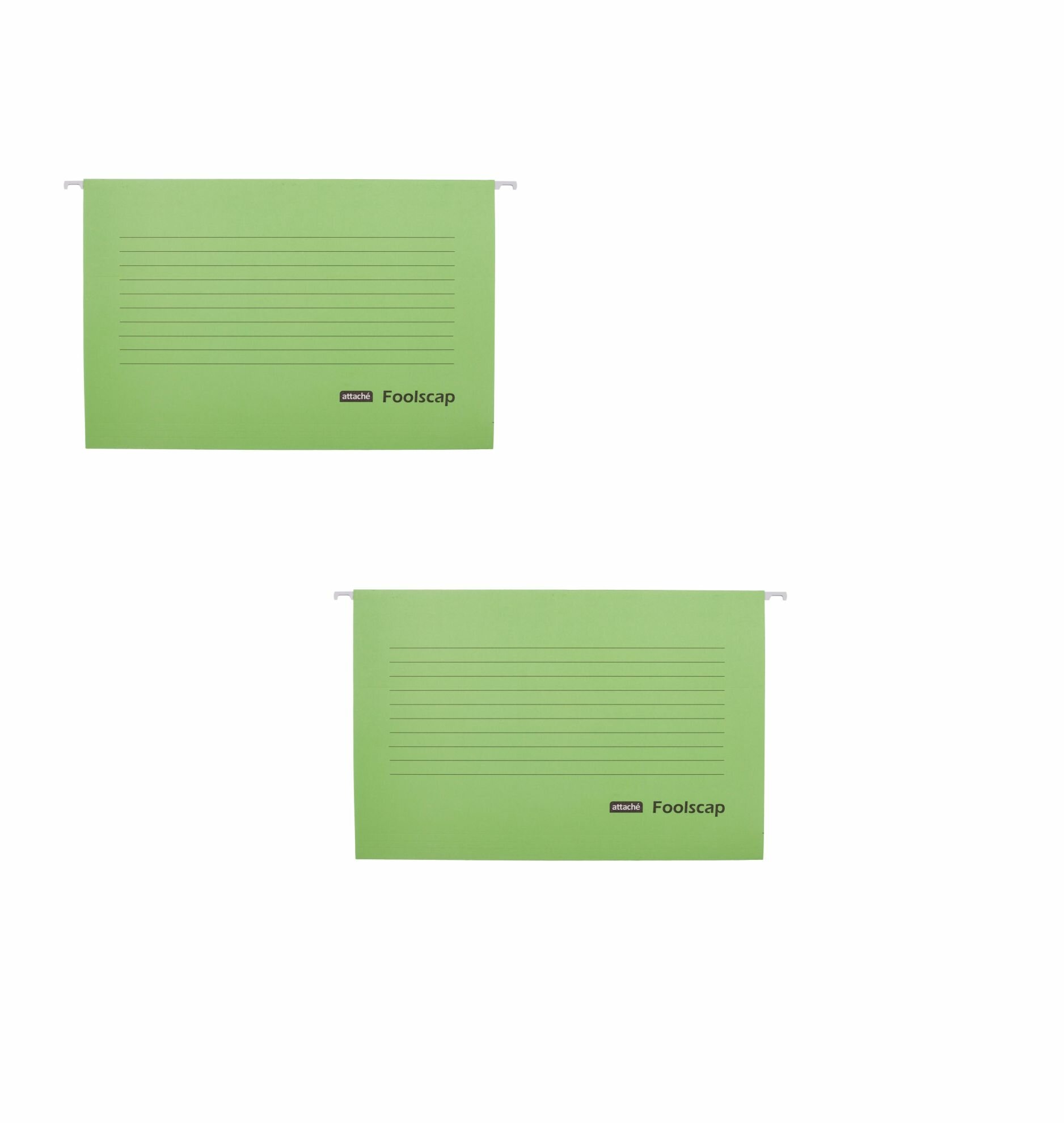 Attache Папка подвесная, Foolscap, картон зеленый, до 200л, 5 шт в упаковке, 2 уп
