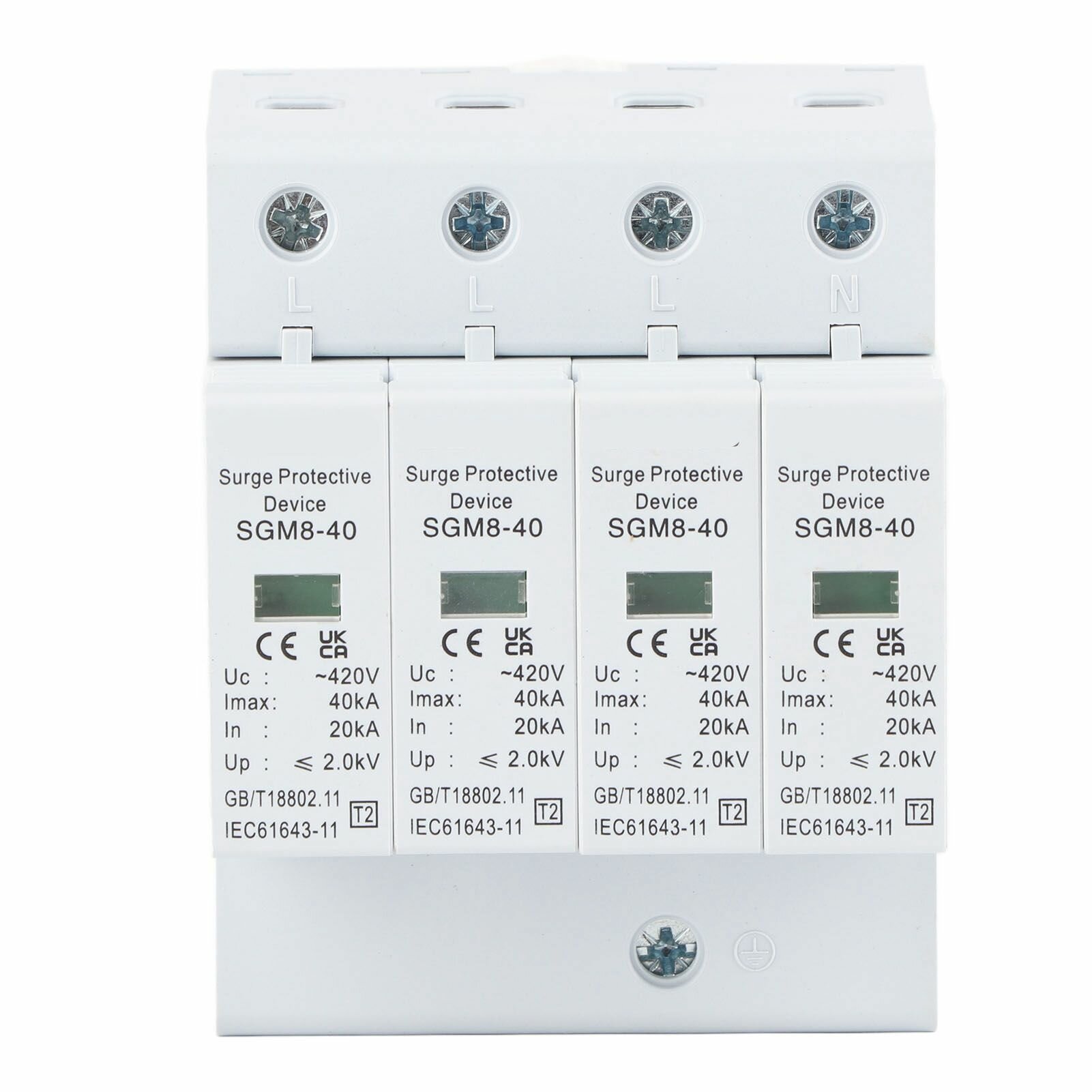 4P 40KA Устройство защиты от перенапряжения на DIN-рейке для дома для защиты от грома