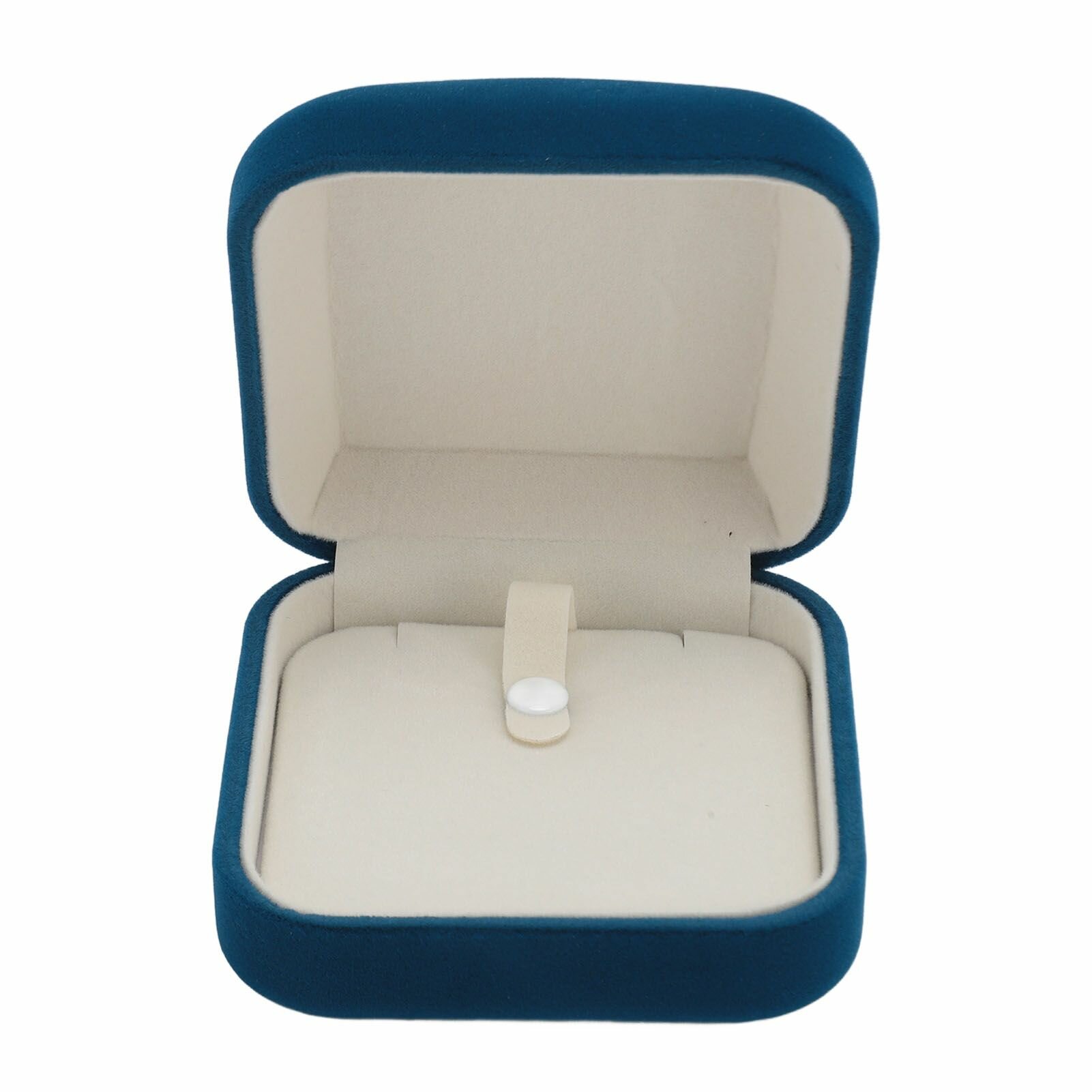 Синяя бархатная шкатулка для украшений