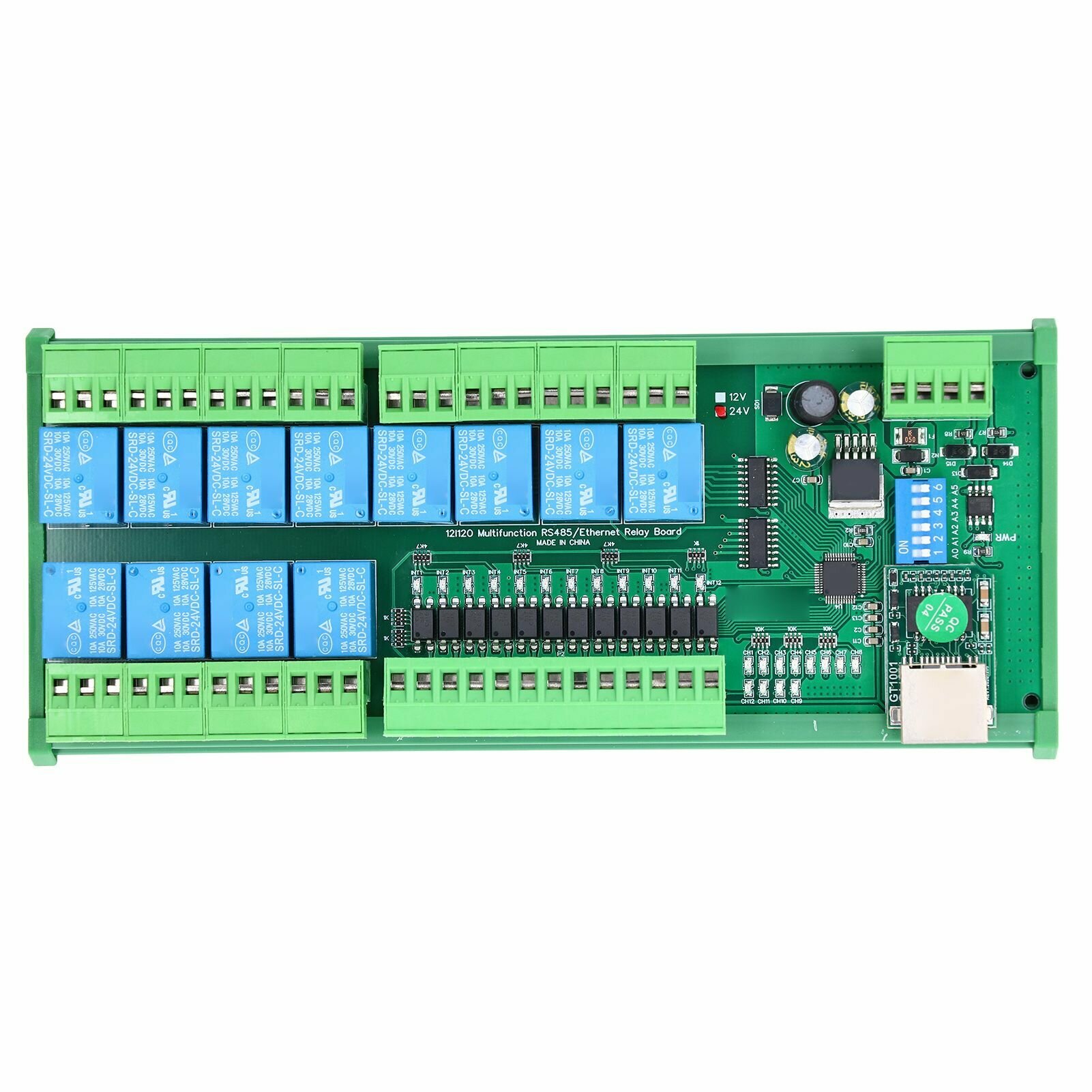 Релейный модуль RS485 12 DIO Ethernet PLC 24 В
