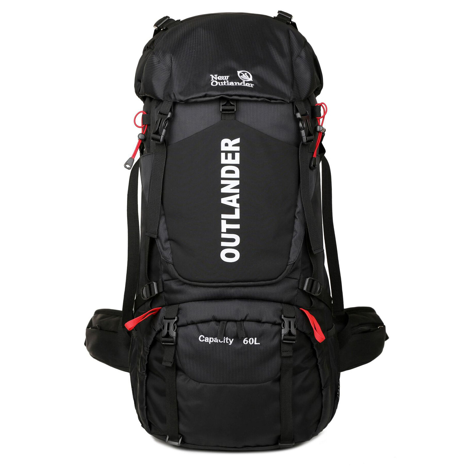 Hiking Backpack 60L Waterproof Camping Light Travel for Men / Women with Shoe Compartment Rain Cover Can Hang Water Bag