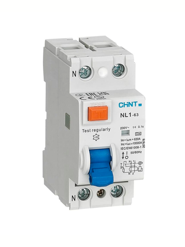 NL1-63 Блок утечки тока 2-полюсный, 25A, 30mA, тип АC (УЗО) CHINT, 200212 — купить в интернет ...