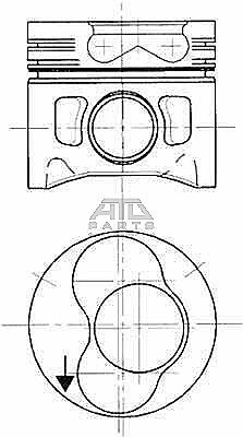 Поршнекомплект VW 2.5TDI ACV/AGX d81.0+0.50 (3-5 цил.) KS