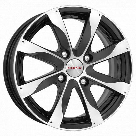 Диск K&k Джемини (КС617) 6x15 4/100 ET39 D56.6 алмаз черный (Арт. r14246) Оригинал