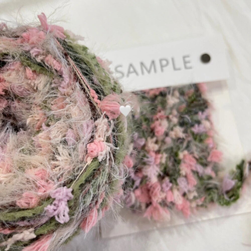 Цветная декоративная пряжа Садовая серия Ручная пряжа для вязания Цветочная нить Пряжа для ручного вязания крючком