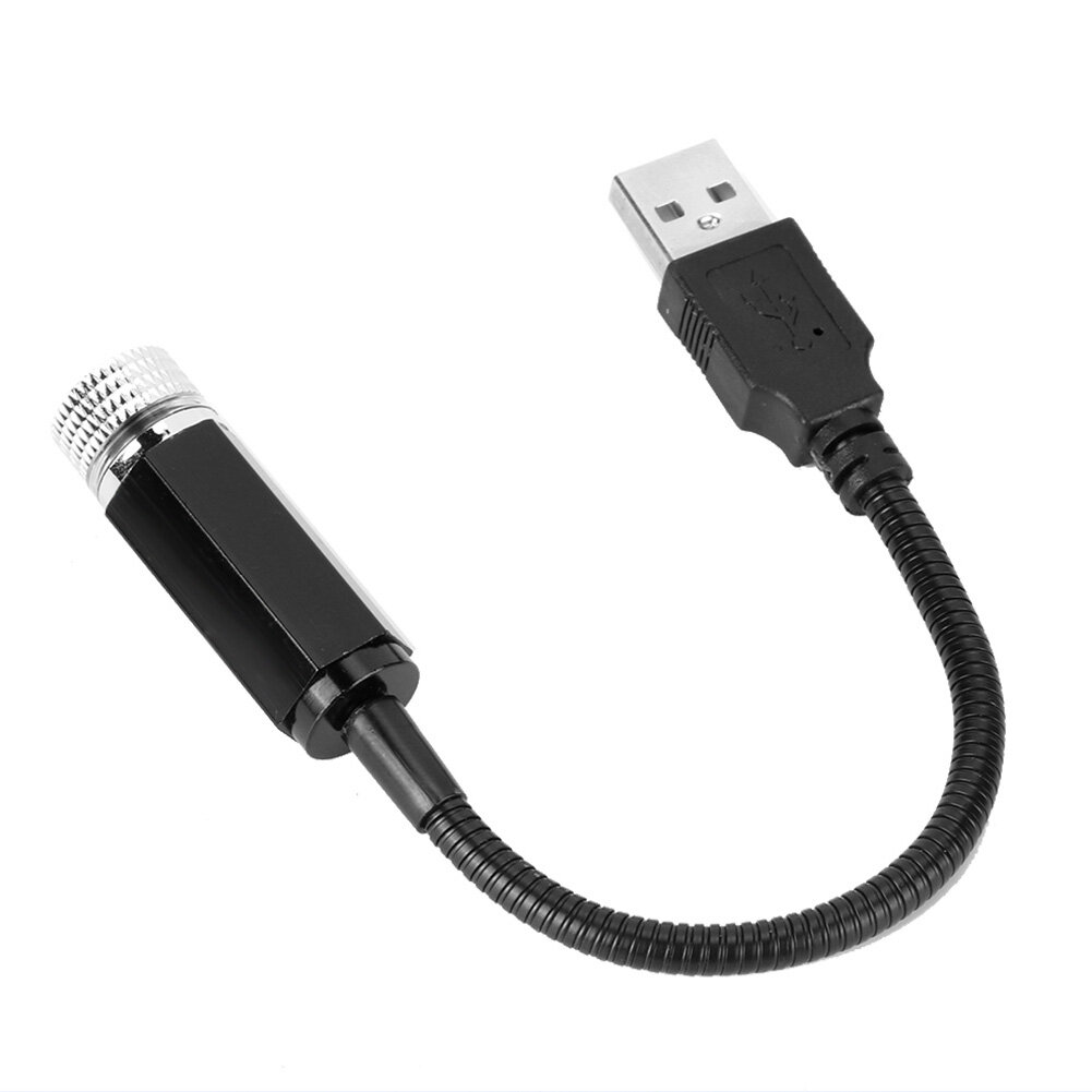USB-проектор для крыши автомобиля, создающий эффект звездного неба, романтический универсальный, декоративный, сине-фиолетовый.