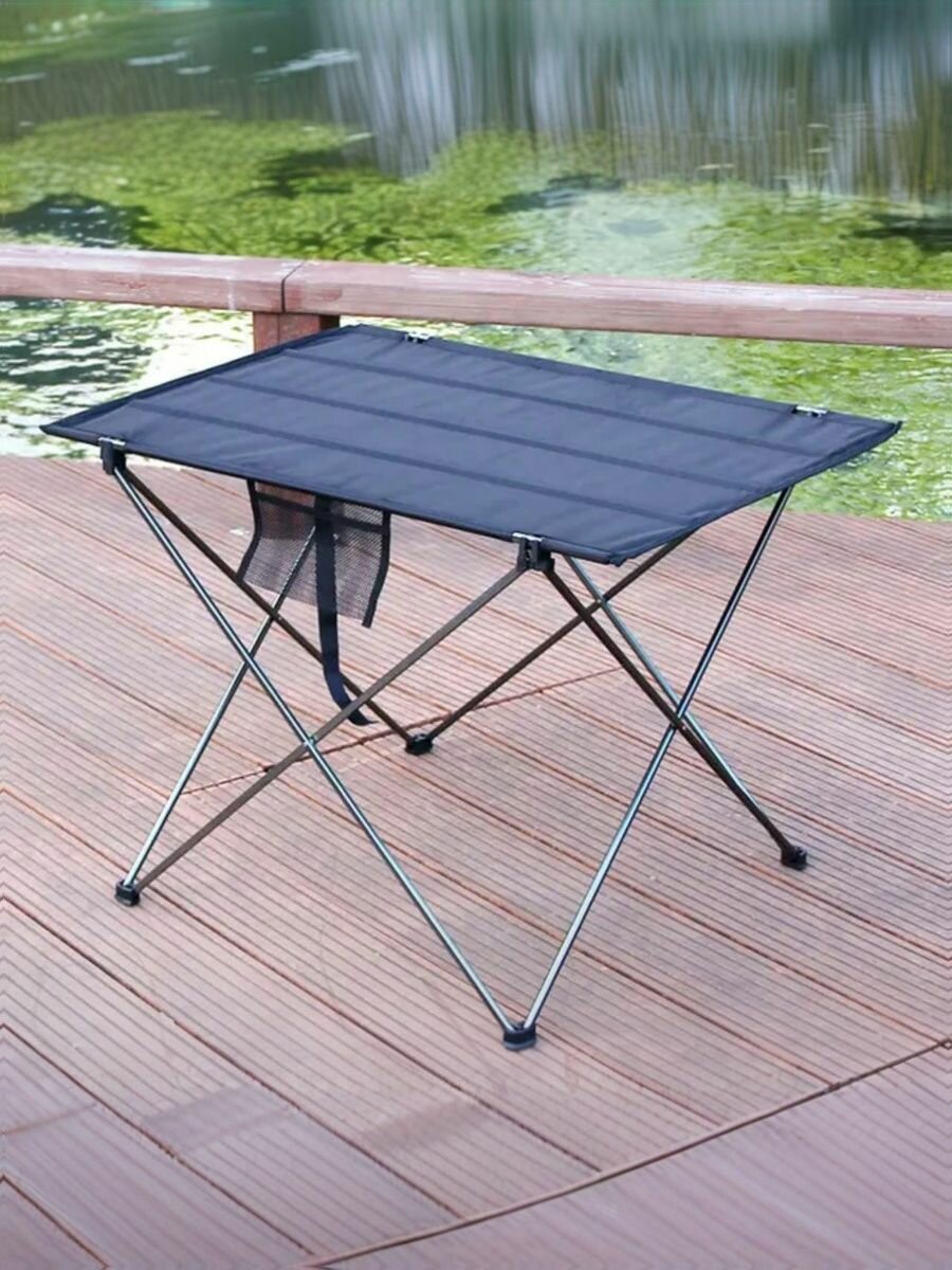 Складной уличный стол туристический, размер 57 х 42 х 38 см, черный