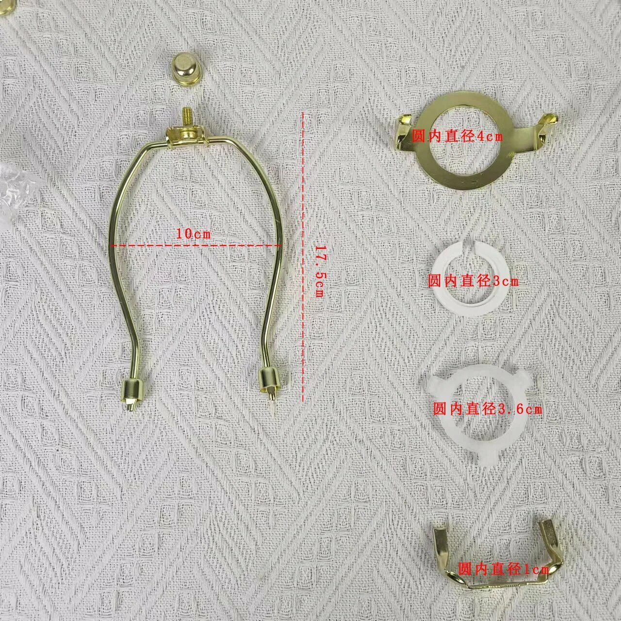 Комплект держателей абажуров Luzes 8 10 12 дюймов E27 E26 E14 M10 6 Inch Gold