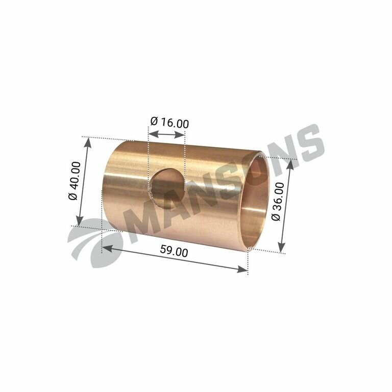 Втулка колодки тормозной бронзовая для БПВ арт MPB29 MANSONS
