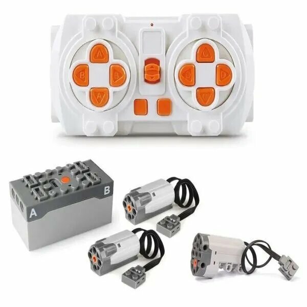 Запчасти для радиоуправляемой игрушки конструктора, набор электрики, моторчики, модули, пульт управления