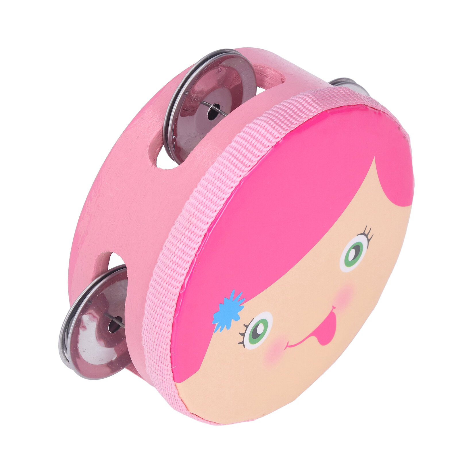 Пercussion Instrument Universal 4in Tambourine с 3 парами металлических колоколов для музыкального обучения, материал дерево и полиэстерная кожа, размер approx. 10.2cm / 4in, упаковка 1 x Percussion Instrument