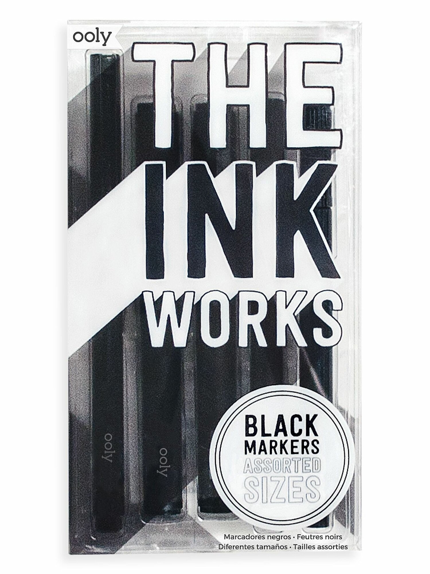 OOLY чёрные маркеры для рисования и каллиграфии с разными наконечниками, 5 штук