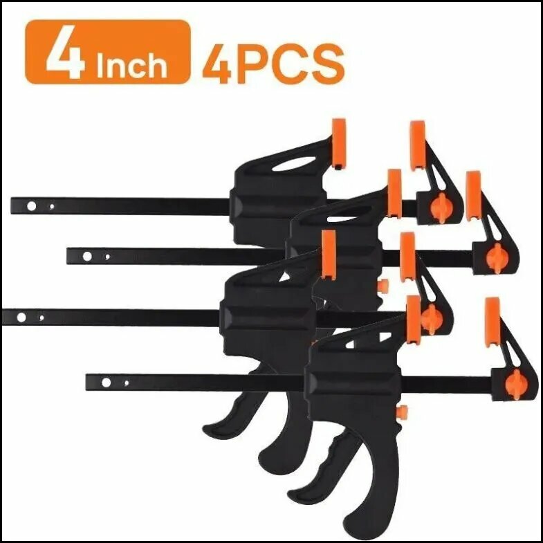 4-дюймовые нейлоновые столярные зажимы, мини-столярные зажимы, набор из 4 штук