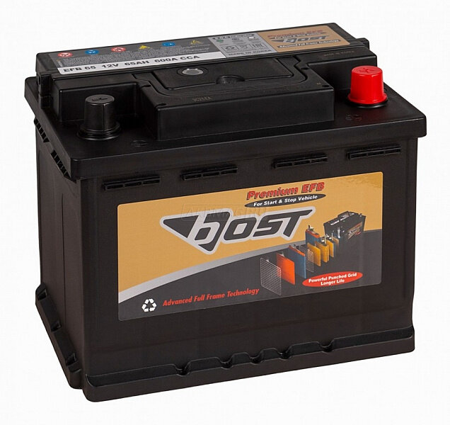 Аккумулятор автомобильный BOST EFB 65R 600A ОП (242x175x190) 65 Ач 242x175x190