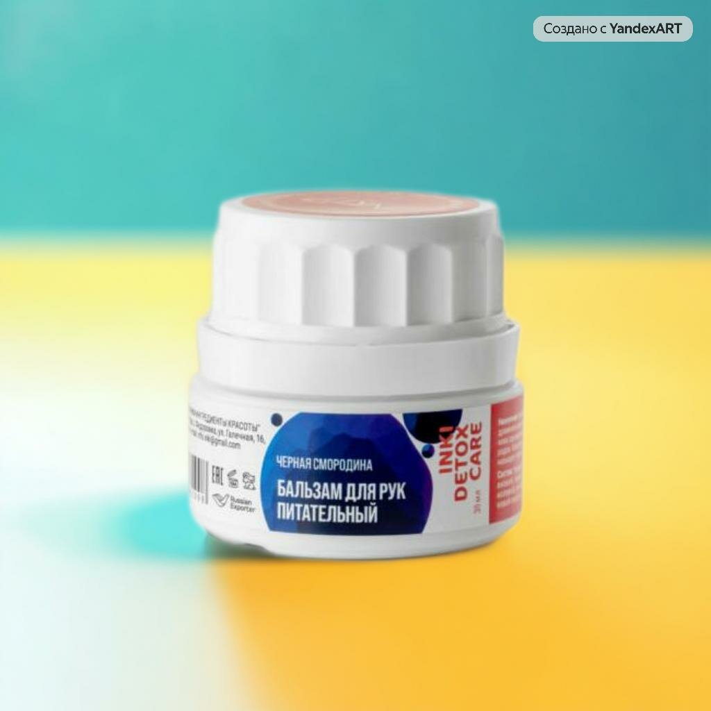 Бальзам для рук питательный Inki Profi "Чёрная Смородина", серия детокс, 35+10 мл