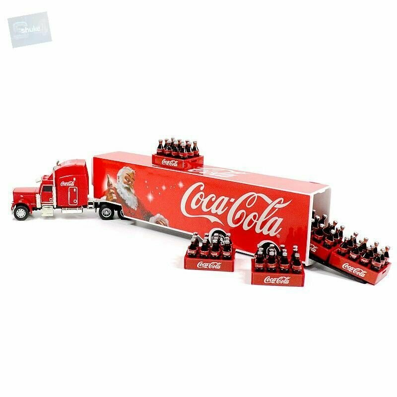 Coca-Cola Игрушечная модель грузовика-транспортера рождественского выпуска в масштабе 1:64