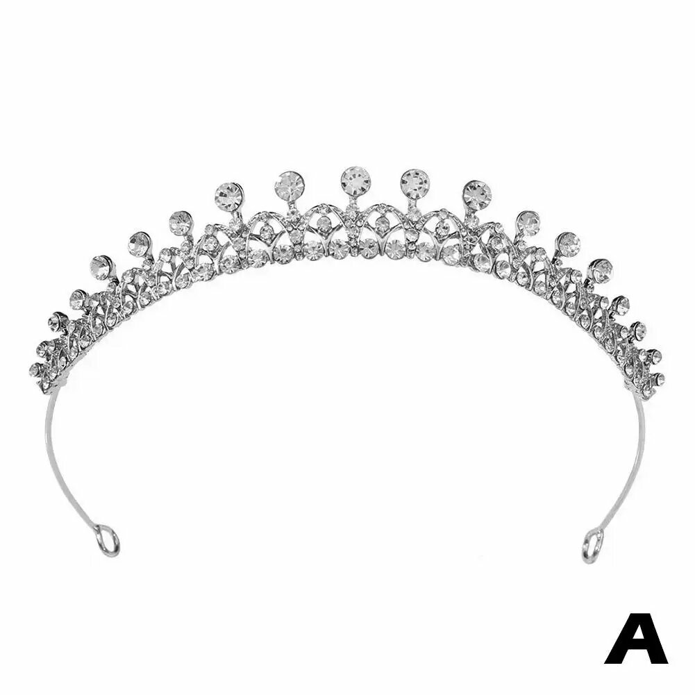 Тиара принцесса с кристаллами в виде короны, свадебные тиары для невесты, обруч для волос, свадебная головная повязка для девочек, элегантные аксессуары с кристаллами P U8I1