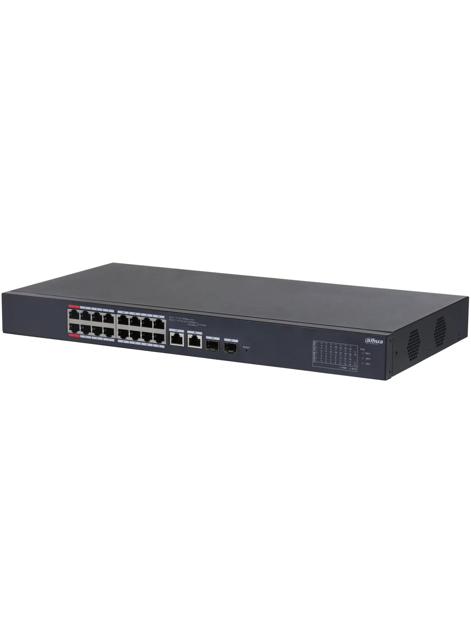 Коммутатор Dahua DH-CS4218-16ET-135 16-портовый PoE с функцией облачного управления