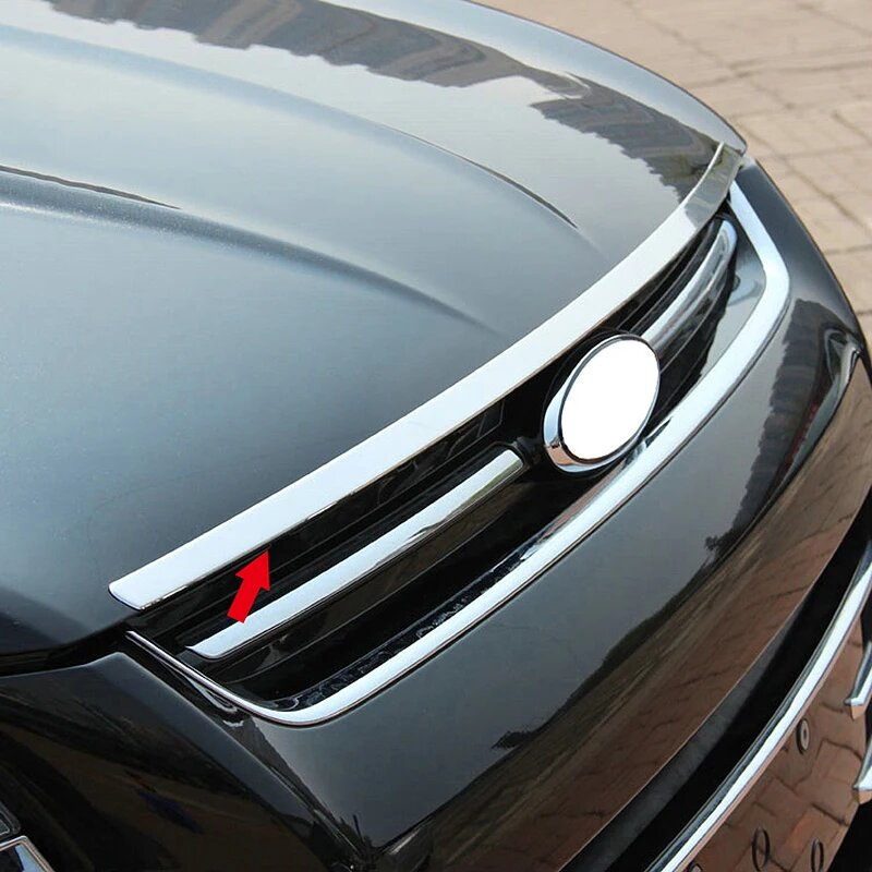 Передняя крышка капота из нержавеющей стали, решетка, гриль, крышка губ для Ford Escape Kuga 2013-16, отделка, молдинг, украшение, спойлер, полоса